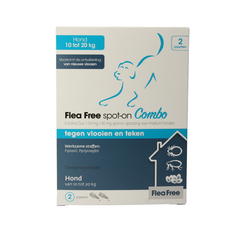 Flea Free Ectoline duo hond 10-20kg pipet 2 stuks kopen? - L