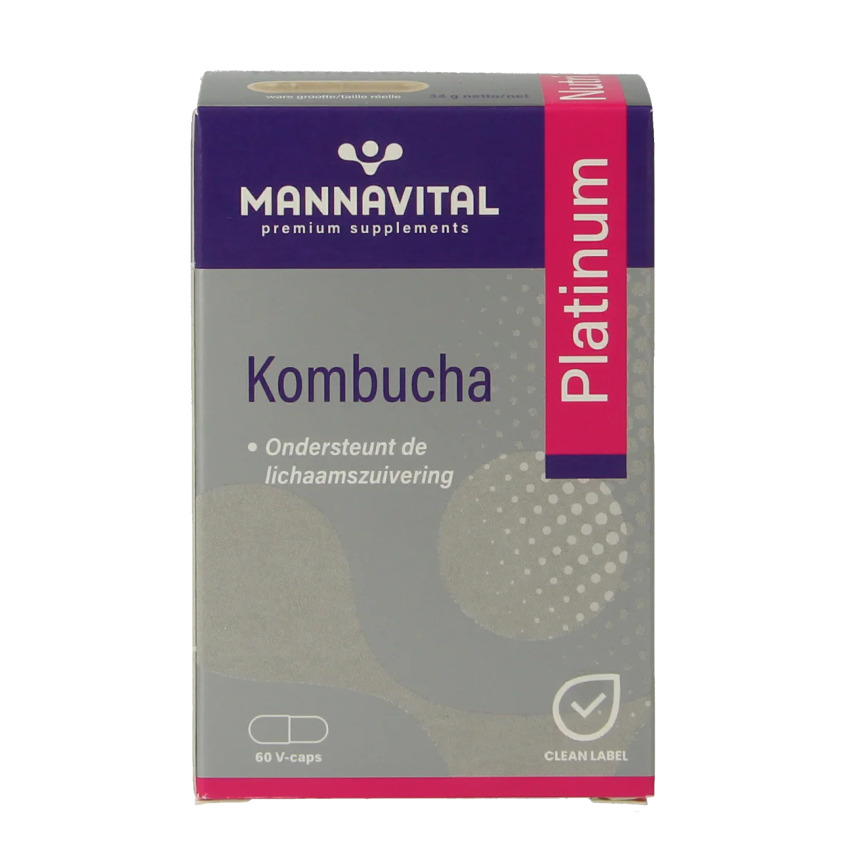 Mannavital Kombucha platinum 60 vegetarische capsules kopen?